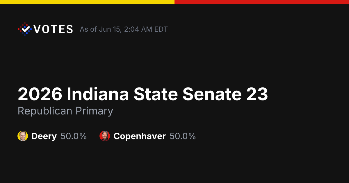 2026 Indiana State Senate 23 | Live Election Results