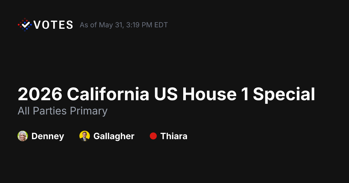 2026 California US House 1 Special | Live Election Results