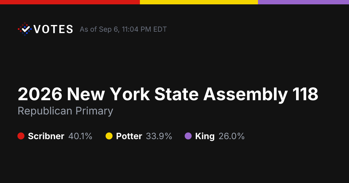 2026 New York State Assembly 118 | Live Election Results