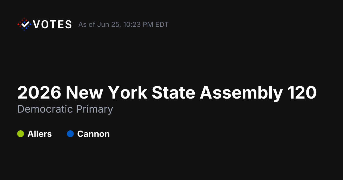2026 New York State Assembly 120 | Live Election Results
