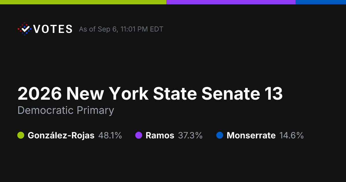 2026 New York State Senate 13 | Live Election Results