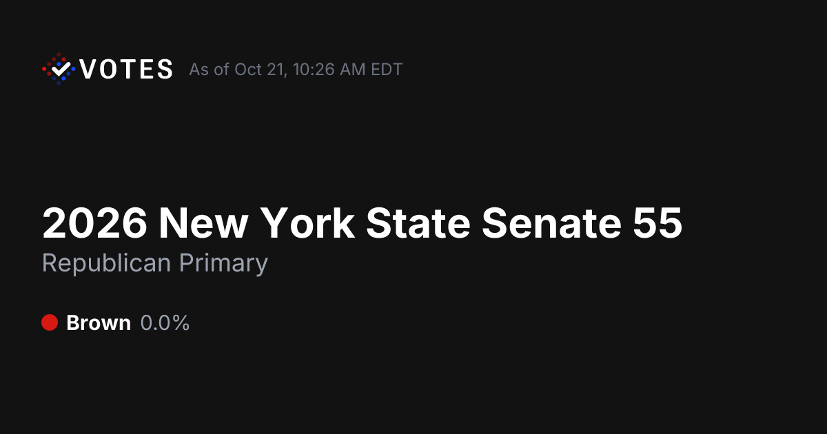 2026 New York State Senate 55 | Live Election Results
